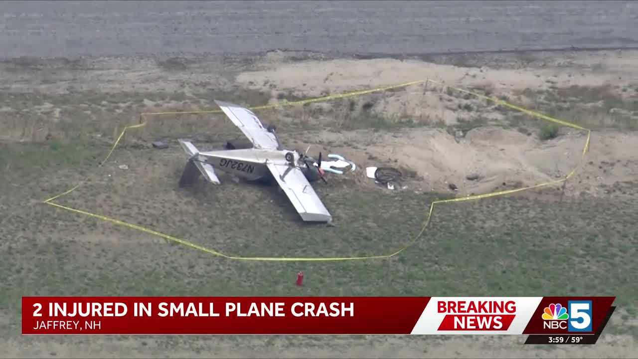 Two injured in plane crash at Jaffrey Airport in New Hampshire