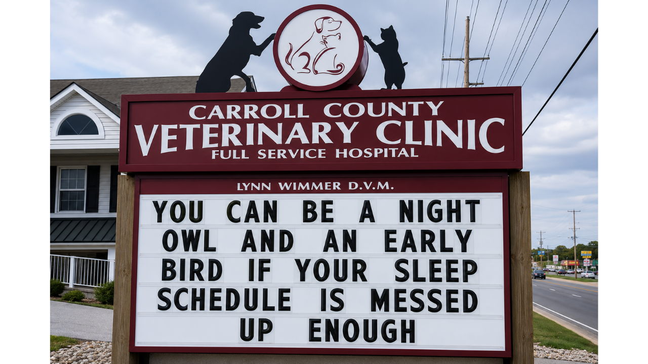 10 humorous veterinary clinic signs that bring laughs to pet visits