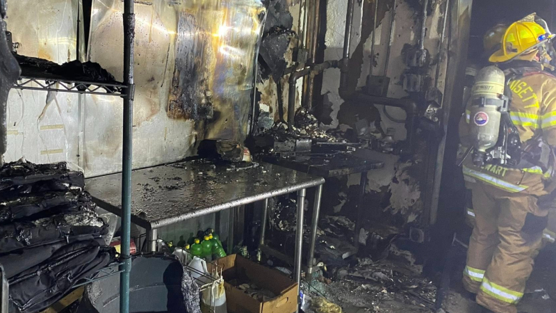 Crews knock down fire at Palace Pizza in Fairhaven