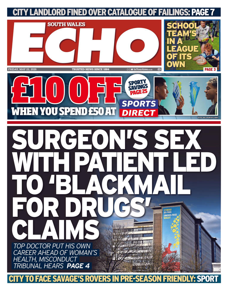 Wales' papers: Doctor 'blackmailed' over patient sex and drug bags ...