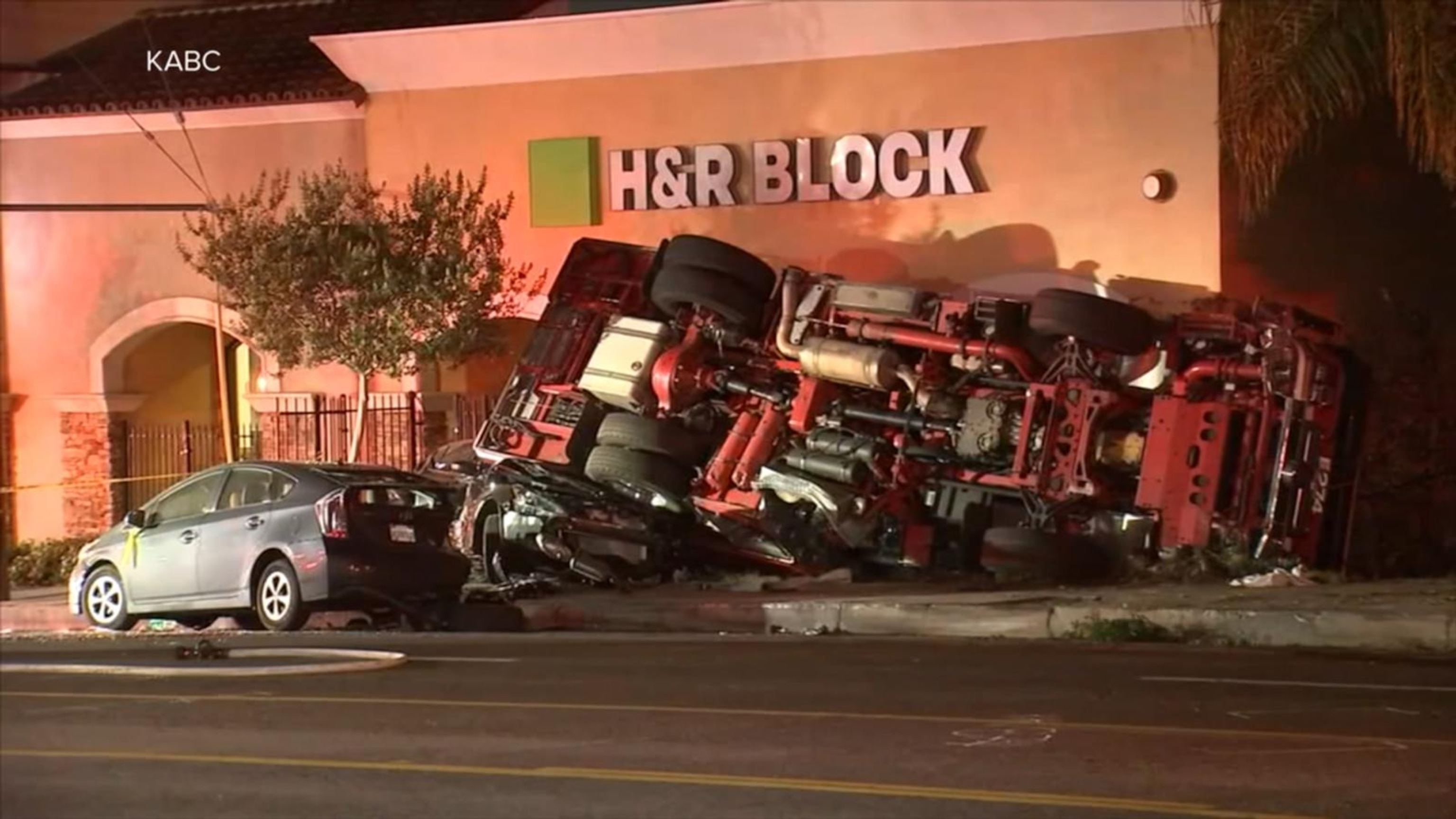 New video shows fire engine weaving through traffic before rollover crash