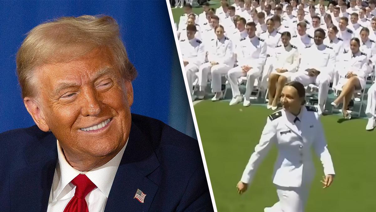Donald Trump drools over young woman at military graduation: 'She looks ...