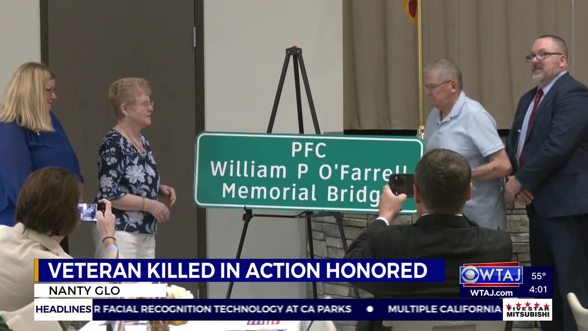 Nanty Glo Marine remembered with bridge dedication ceremony
