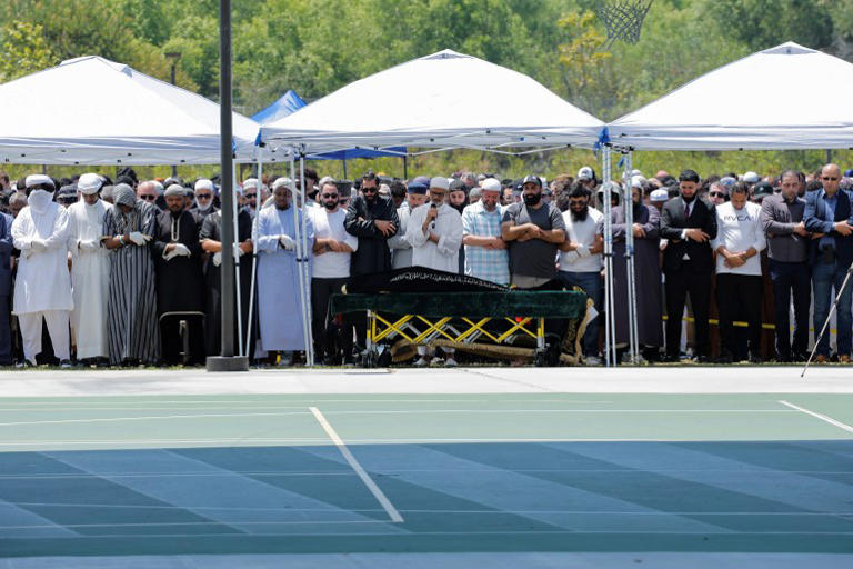 Over 2,000 gather in San Diego to mourn three men killed in mosque attack