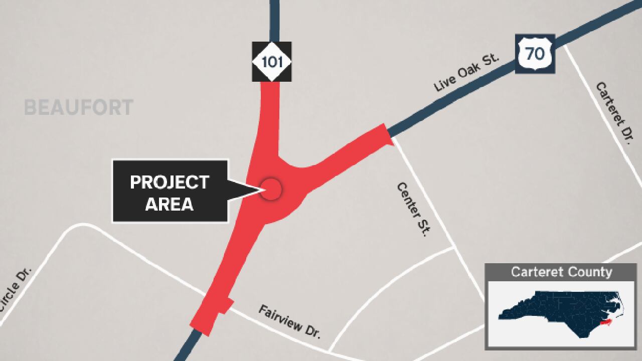 NCDOT provides alerts on construction of Beaufort roundabout