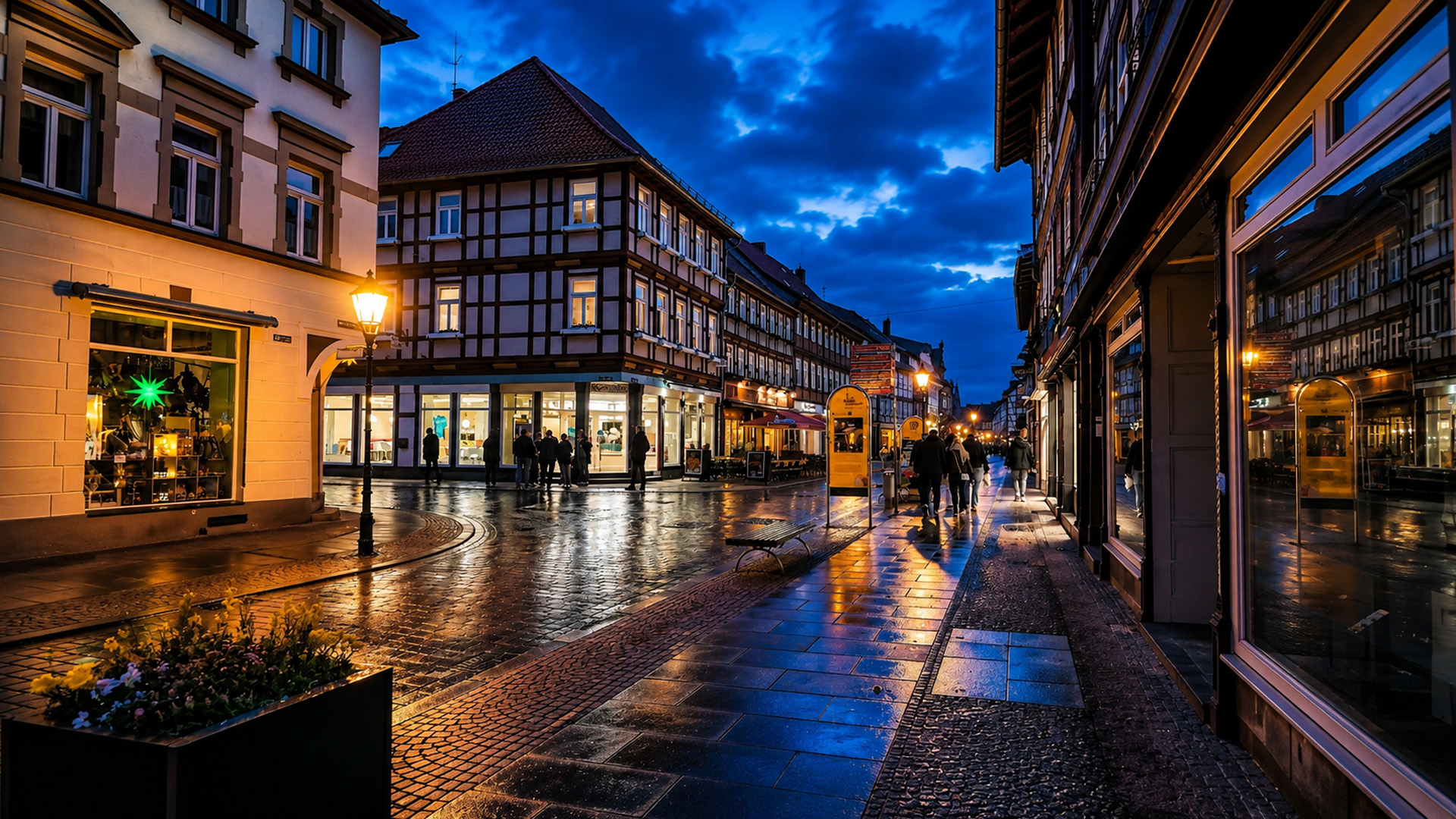 Wernigerode Germany glows after rain on a cozy evening (4K)