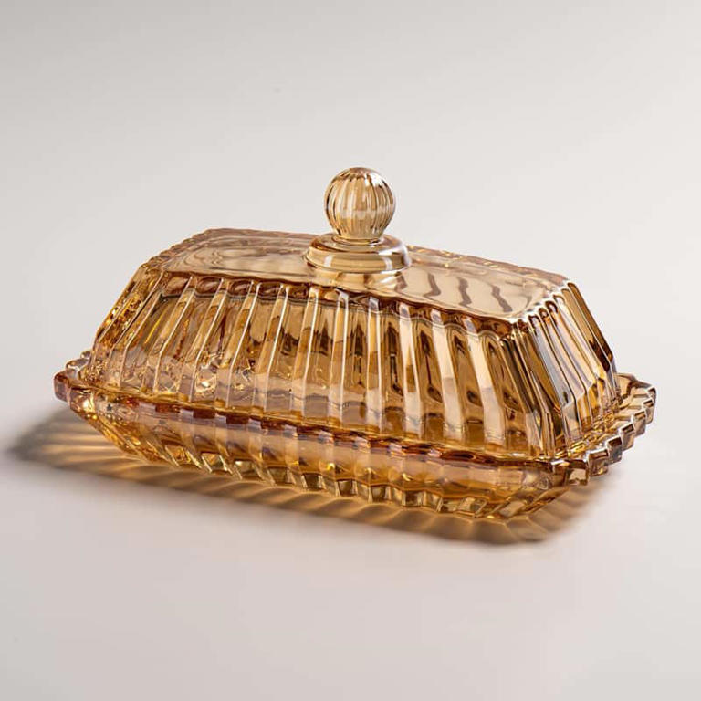I put a butter dish in my living room, and it's so cute and functional