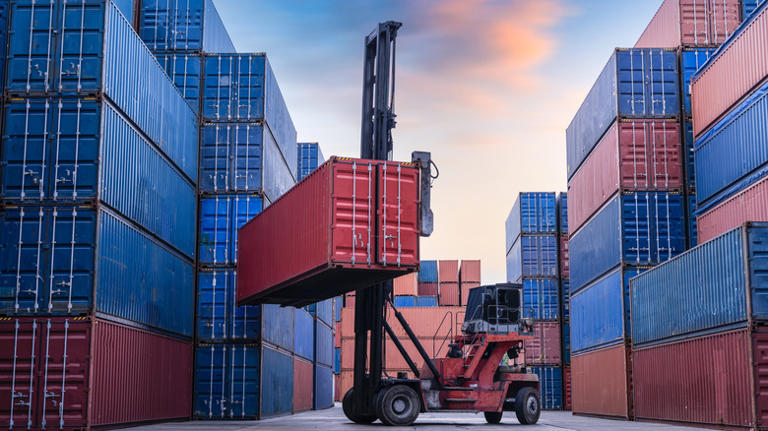 What happens to shipping containers that fall overboard?