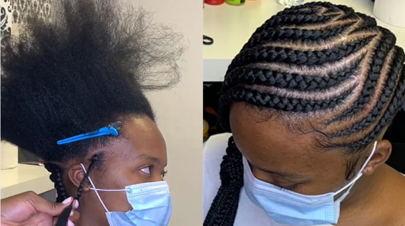 Rusty hands, fresh braids—back to styling