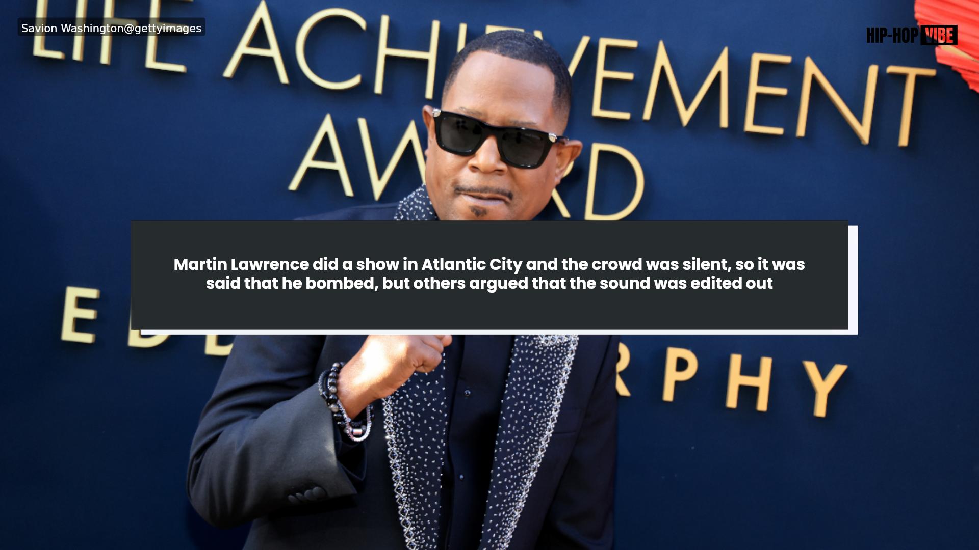 Martin Lawrence did a show in Atlantic City and the crowd was silent ...