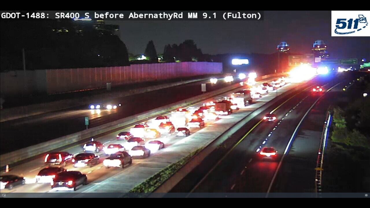 Construction worker dies after being hit on Georgia 400 in metro Atlanta