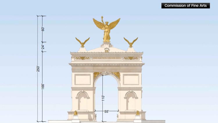 Trump's triumphal arch design for DC advances amid public and legal ...