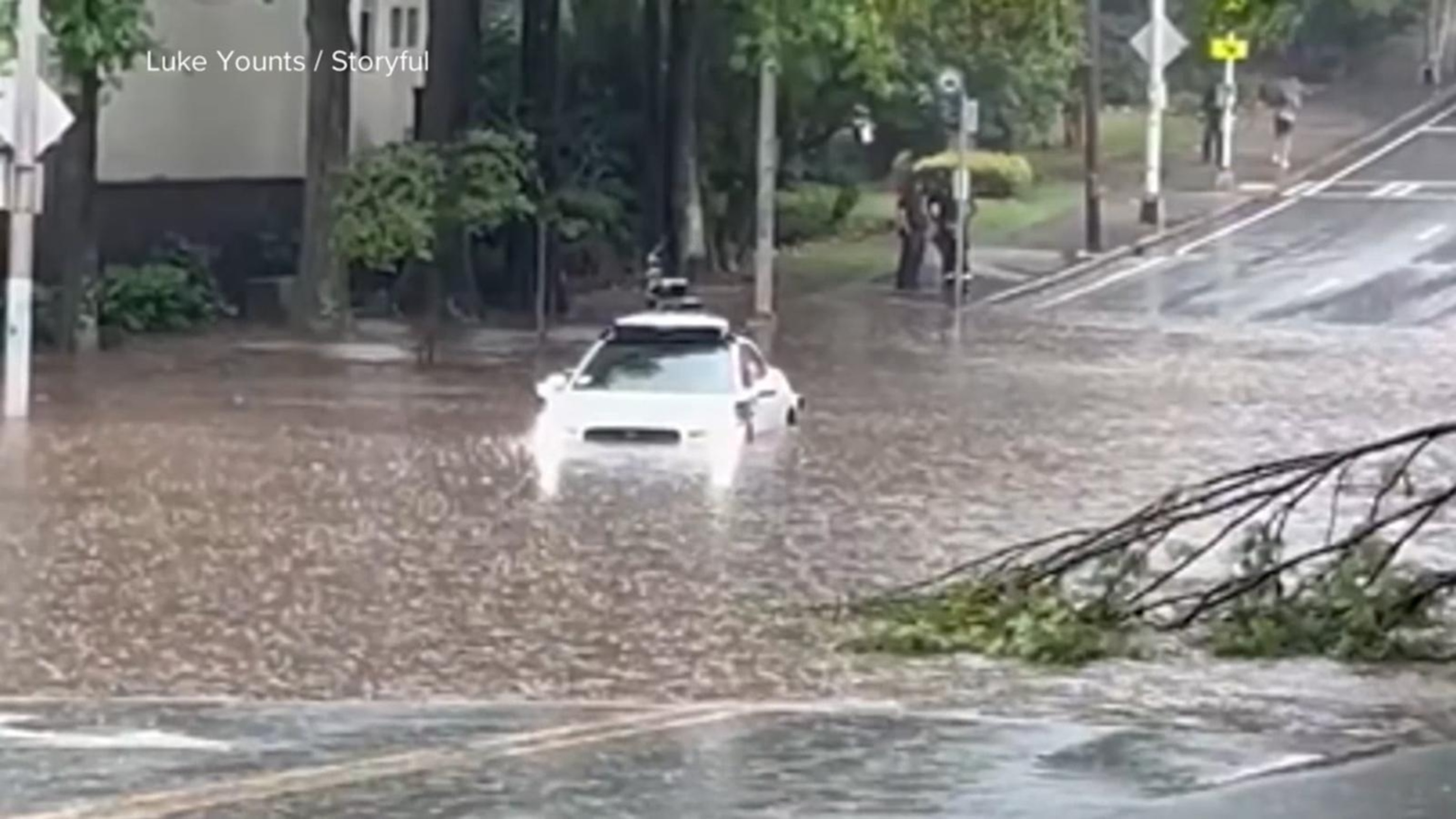 Waymo's self-driving car drives into flood waters in Atlanta