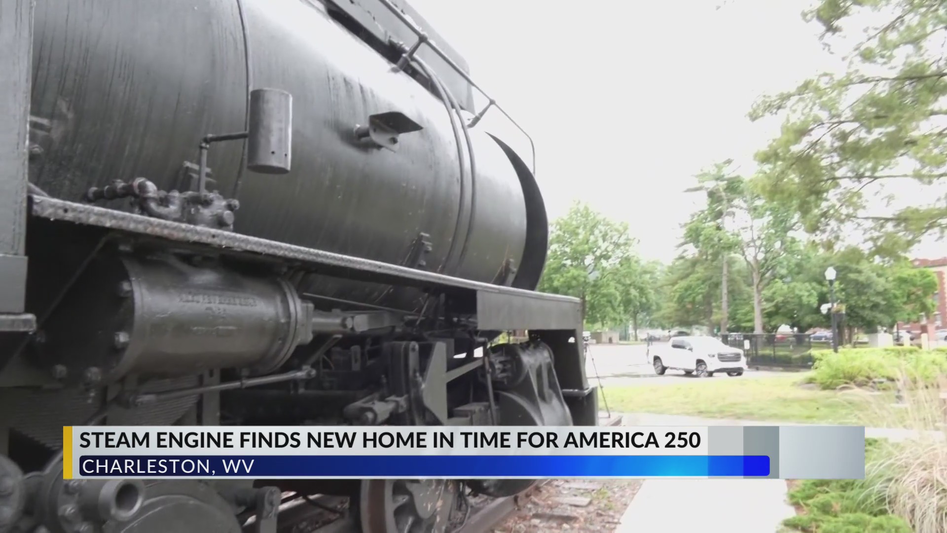 Steam engine on display at West Virginia Culture Center