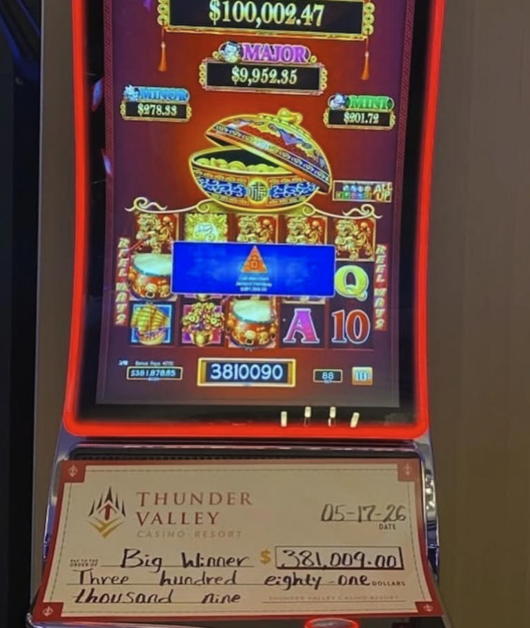 California gambler hits staggering jackpot on 10-cent slot machine