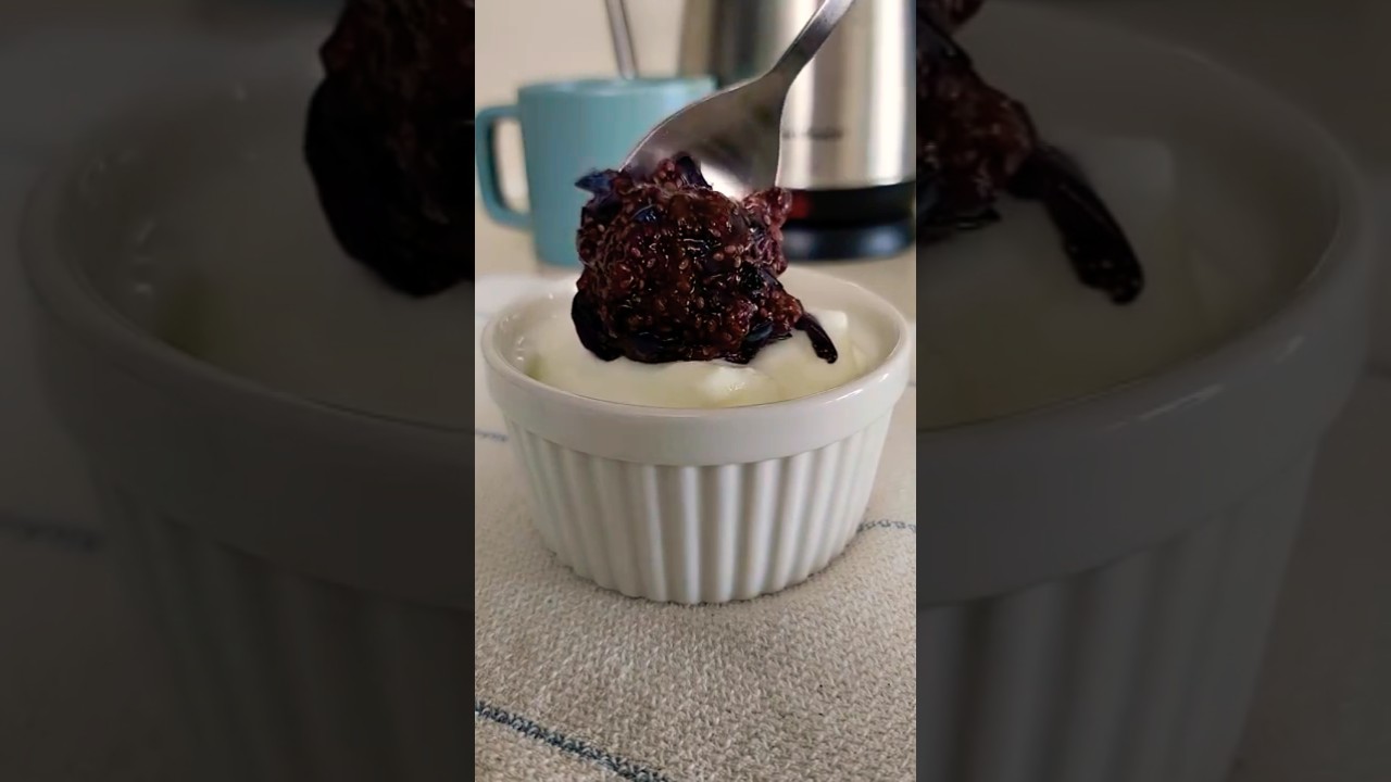 No-cook blueberry chia seed jam