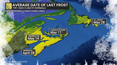 From 30 degrees to frosty, a big change sweeps Eastern Canada
