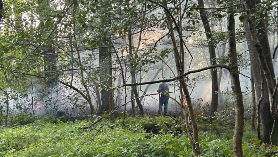 Photos: Prince George firefighters battle brush fire days after burn ...