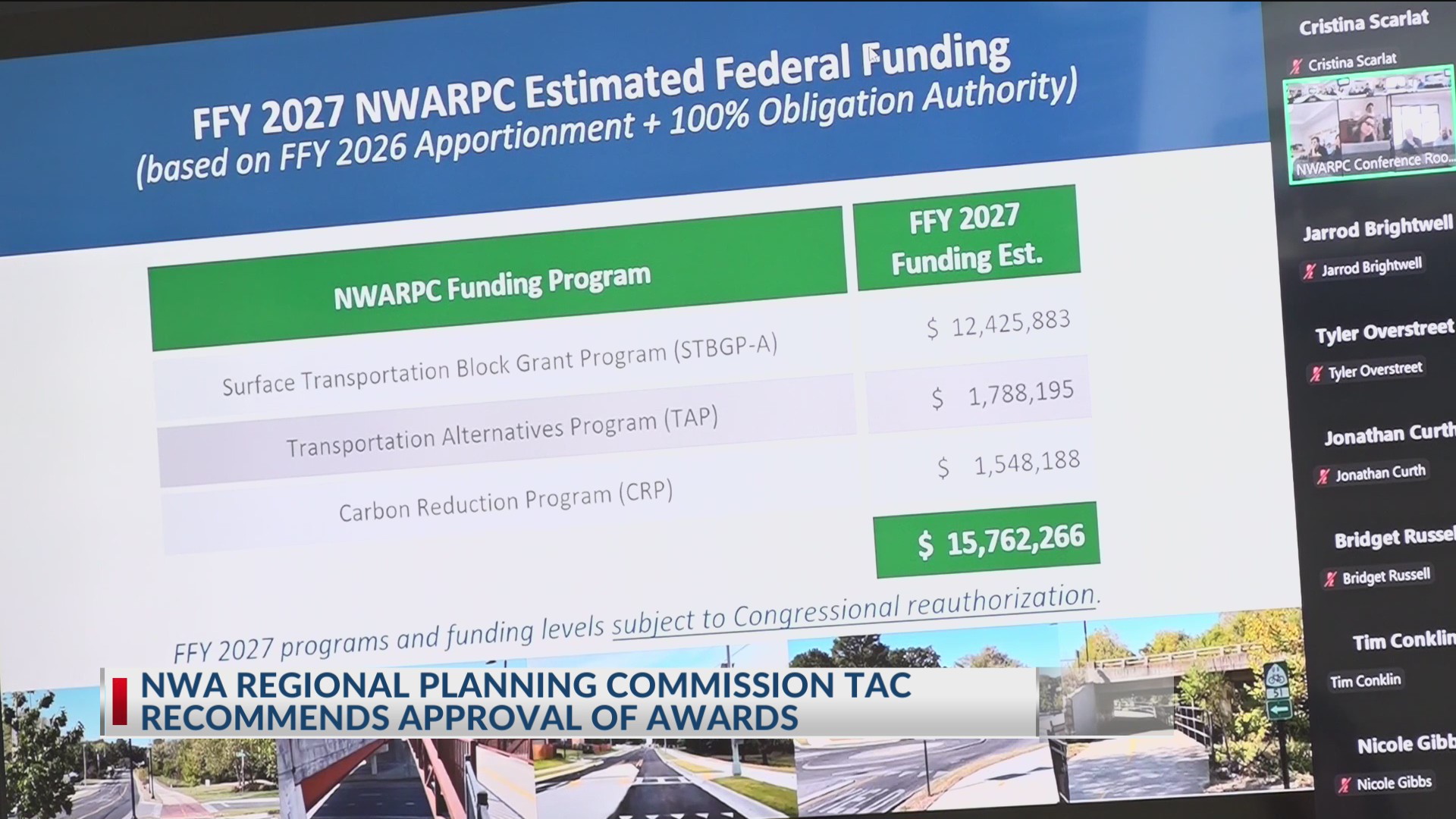 Northwest Arkansas Regional Planning Commission TAC recommends approval ...