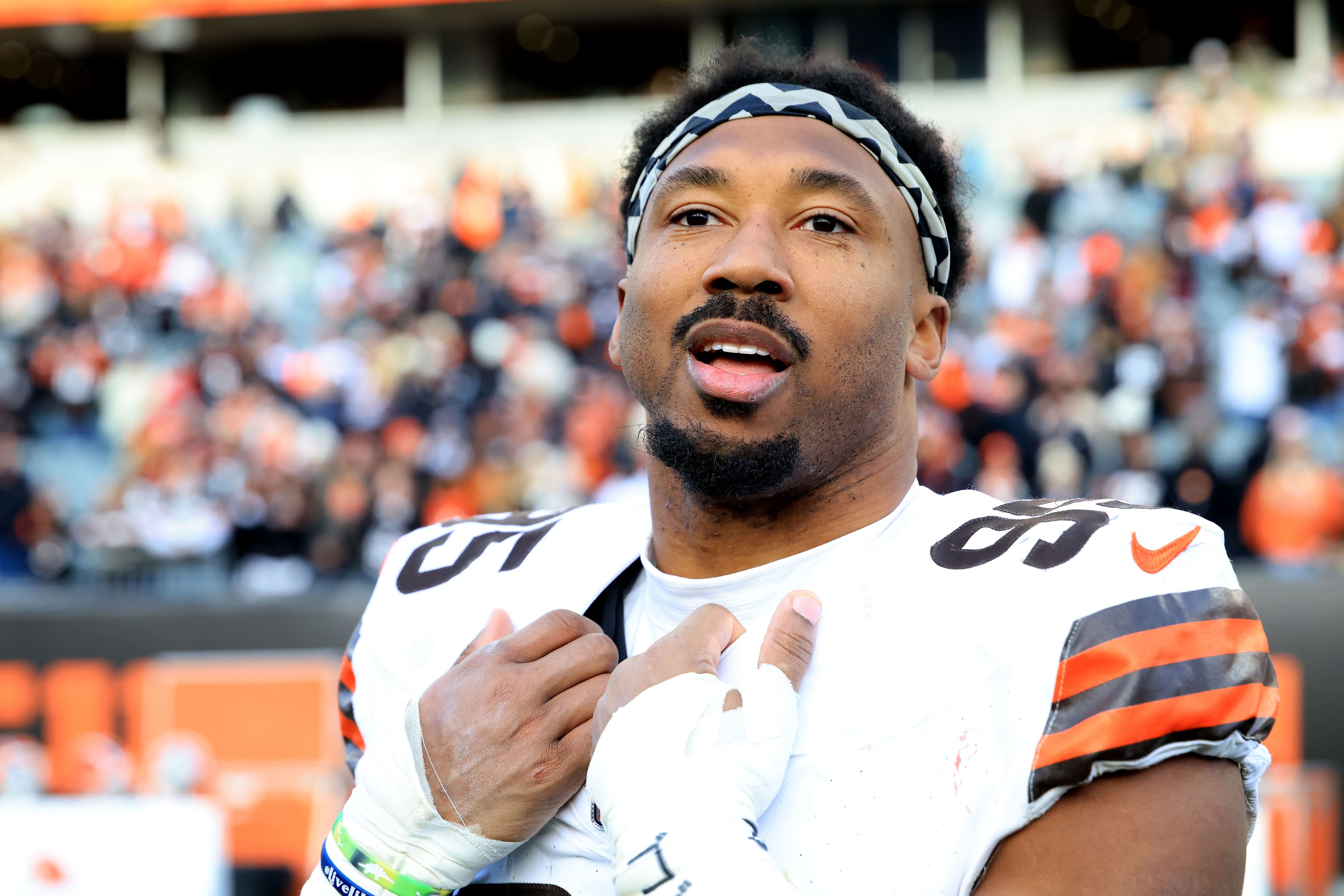 Todd Monken makes head-turning Myles Garrett admission