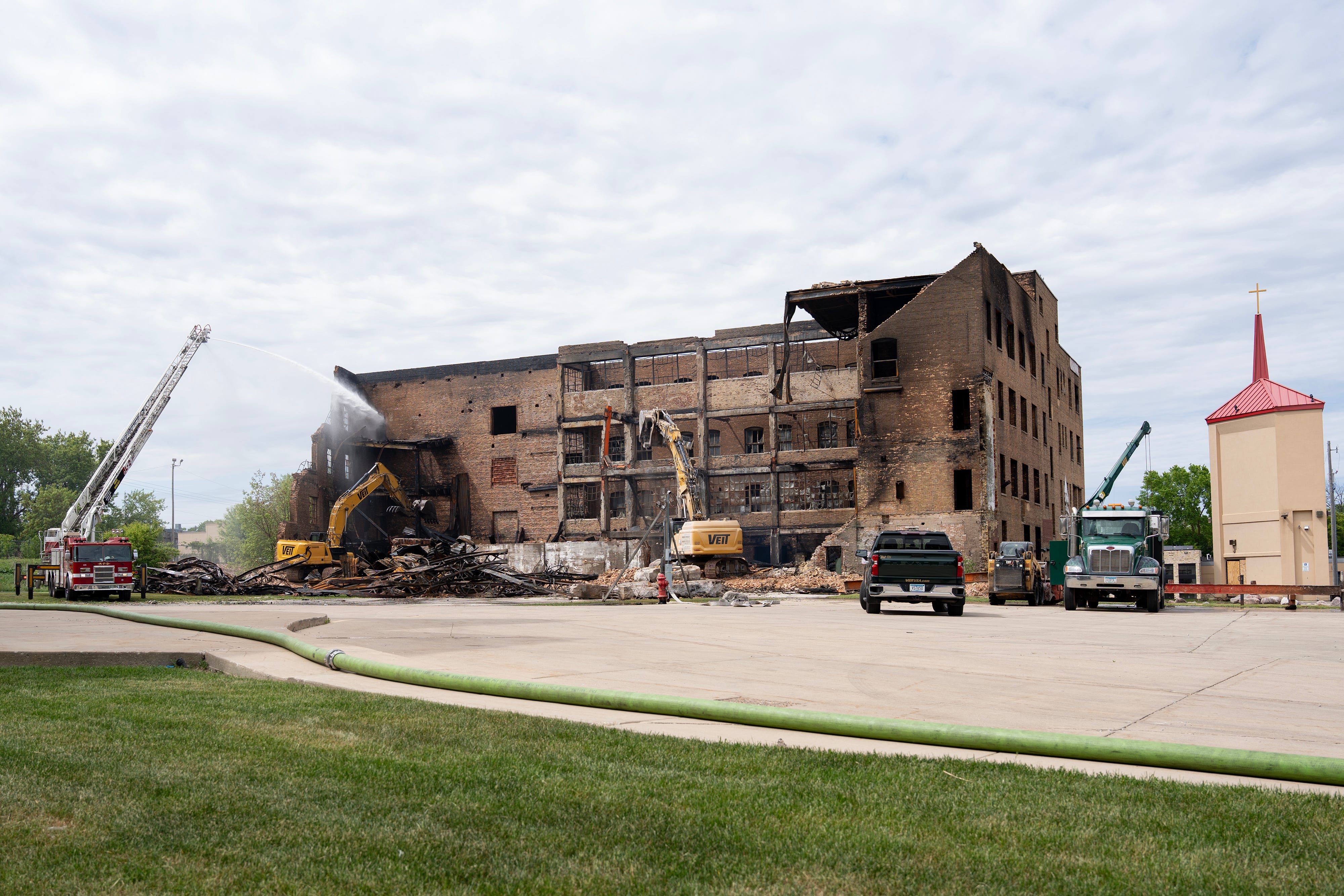 Woman charged in connection with warehouse fire appears in court