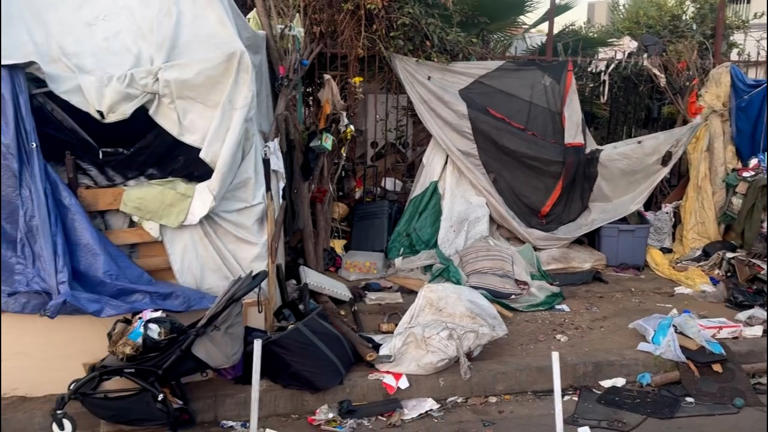 LAPD police video shows rat-infested homeless encampment