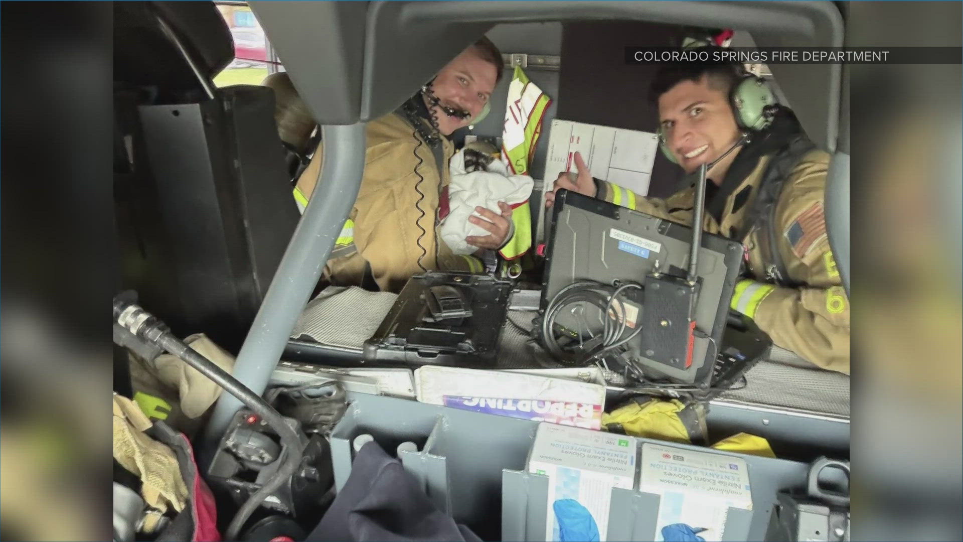 Colorado firefighters rescue baby raccoon