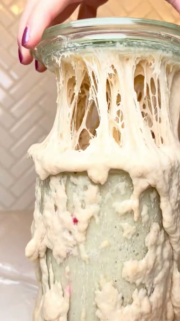 Can you believe this is how bread starts! #baking #breadmaking