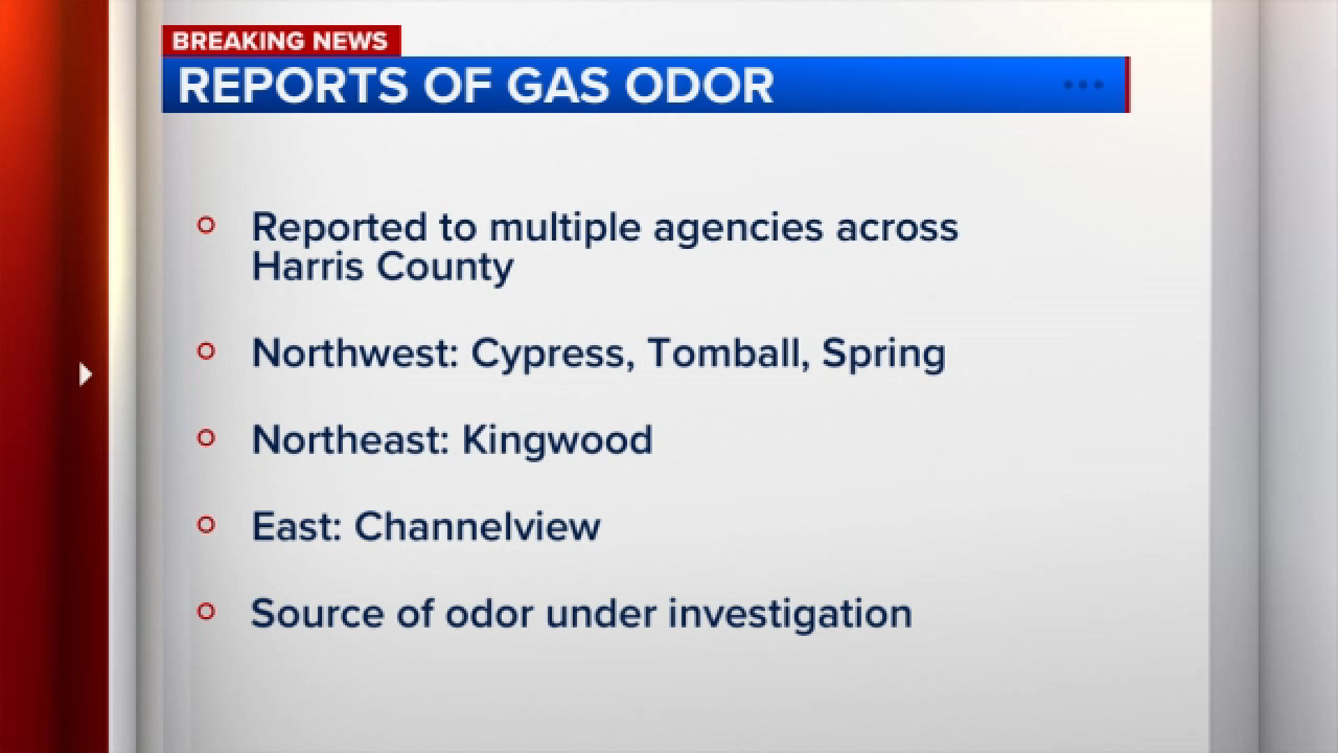 Channelview, Pasadena, Spring among areas of Harris County with reports ...