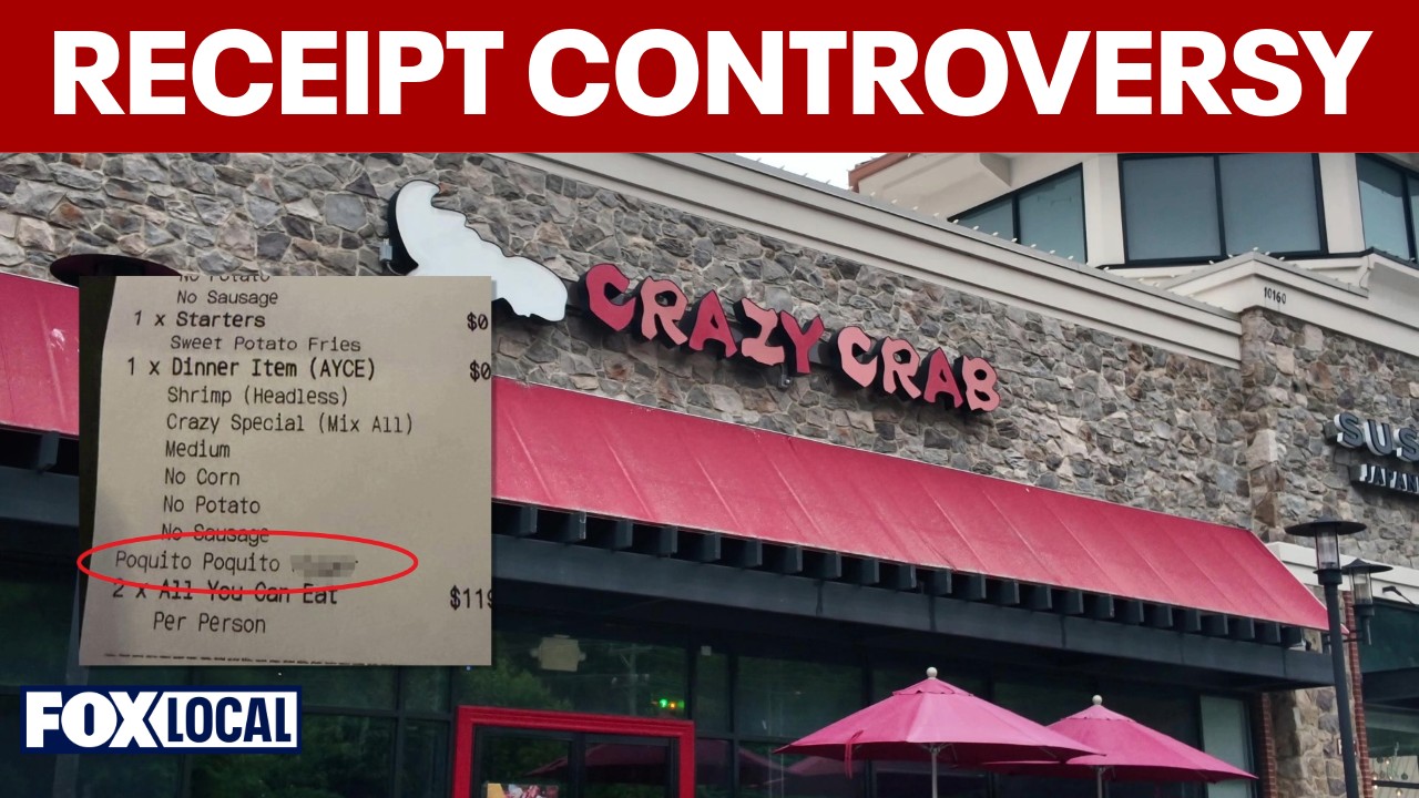 Woman receives receipt with racial slur from Fairfax restaurant