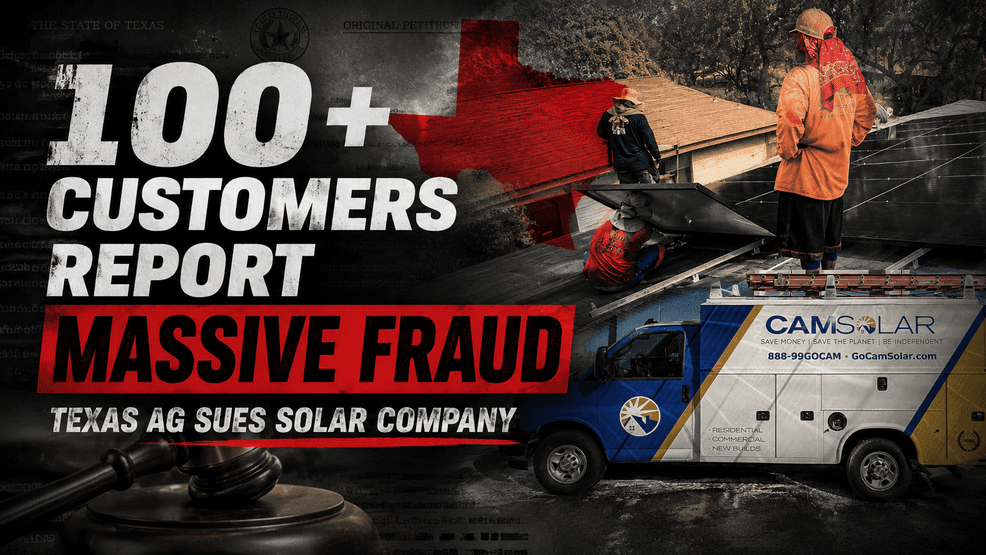 'Green energy' scam? Texas sues solar company after flying panels ...