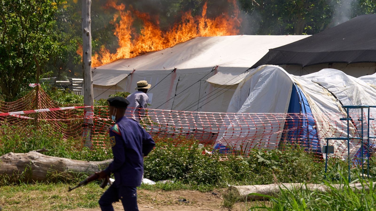 Ebola outbreak spreading as crowd sets fire to treatment centre in DRC