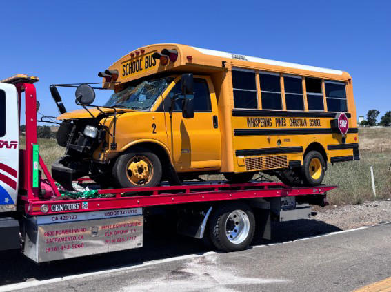 One person hurt in head-on crash involving school bus off Scott Road