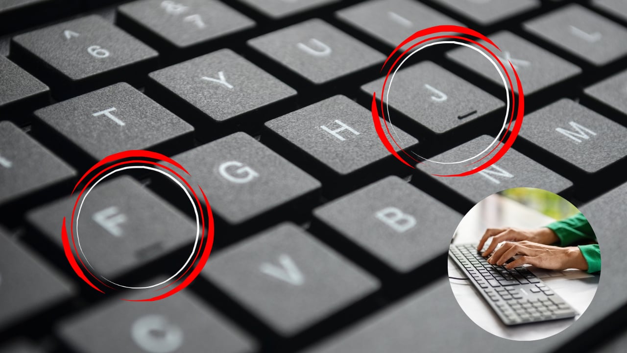 ¿Para qué sirve la rayita debajo de las letras F y J del teclado?