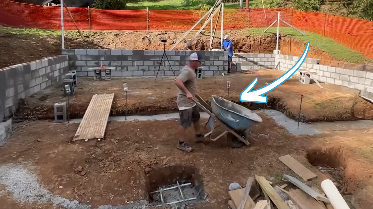 Proper concrete pouring method