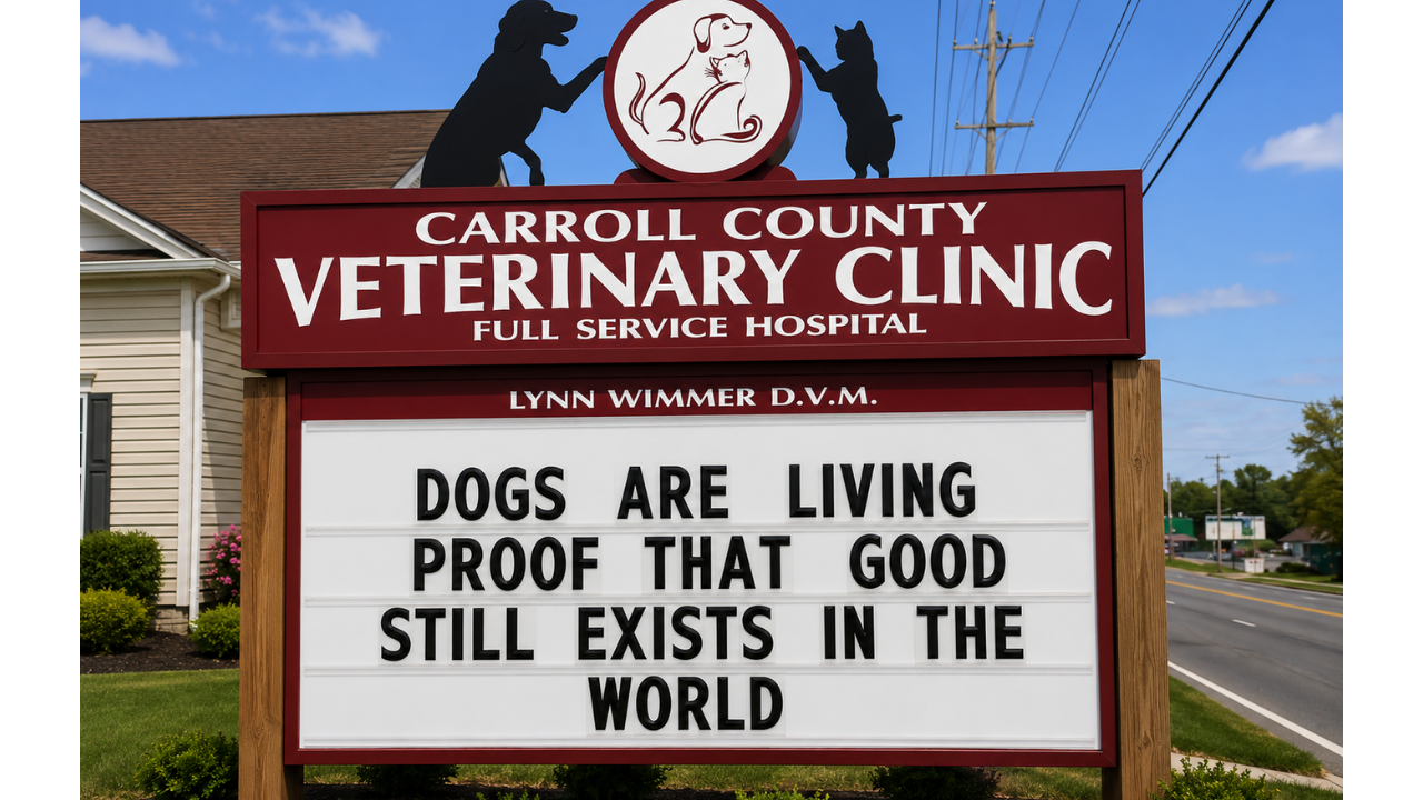 10 humorous veterinary clinic signs that bring laughs to pet visits