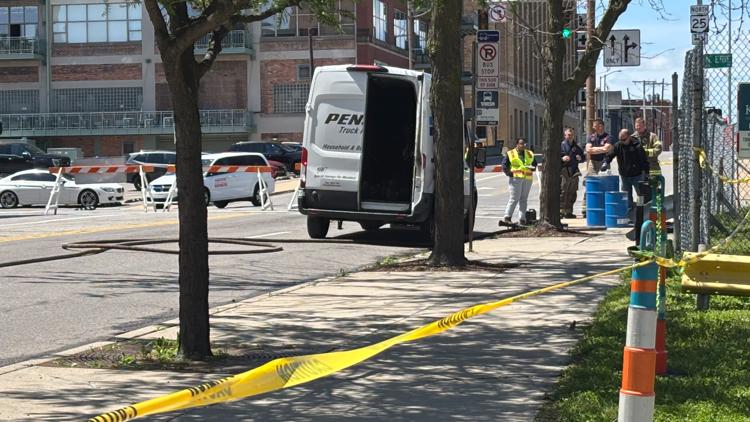 Portion of Washington Street closed after lithium batteries catch fire ...