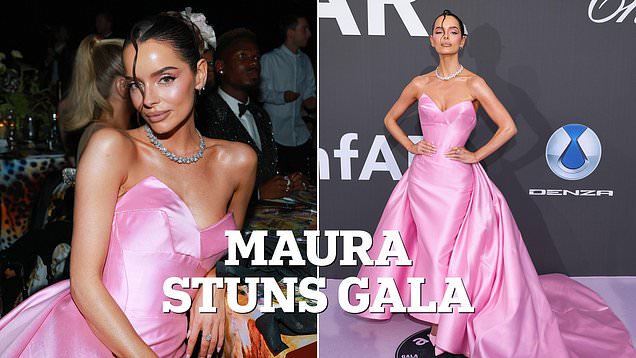 Maura Higgins stuns in pink gown as belle of Cannes amfAR gala