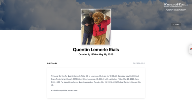 Lawrence school district announces death of high school principal