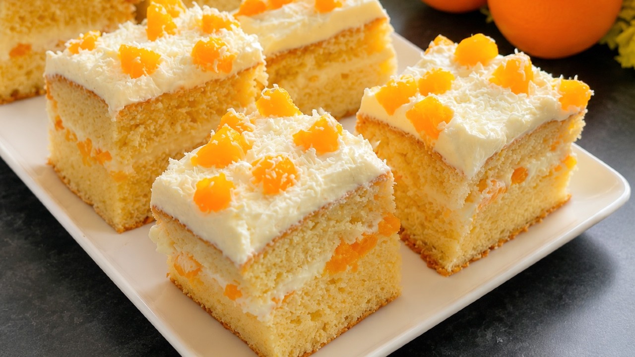 Light orange cake that melts in your mouth – easy quick recipe
