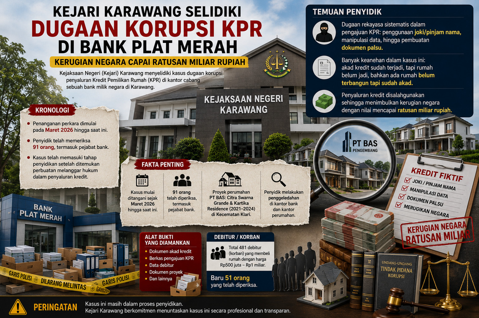 Kejari Karawang selidiki dugaan korupsi KPR di Bank BTN, kerugian ...