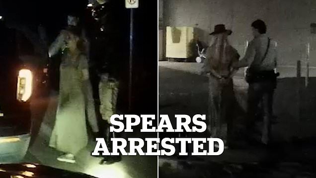 Britney Spears handcuffed in dashcam footage from DUI arrest