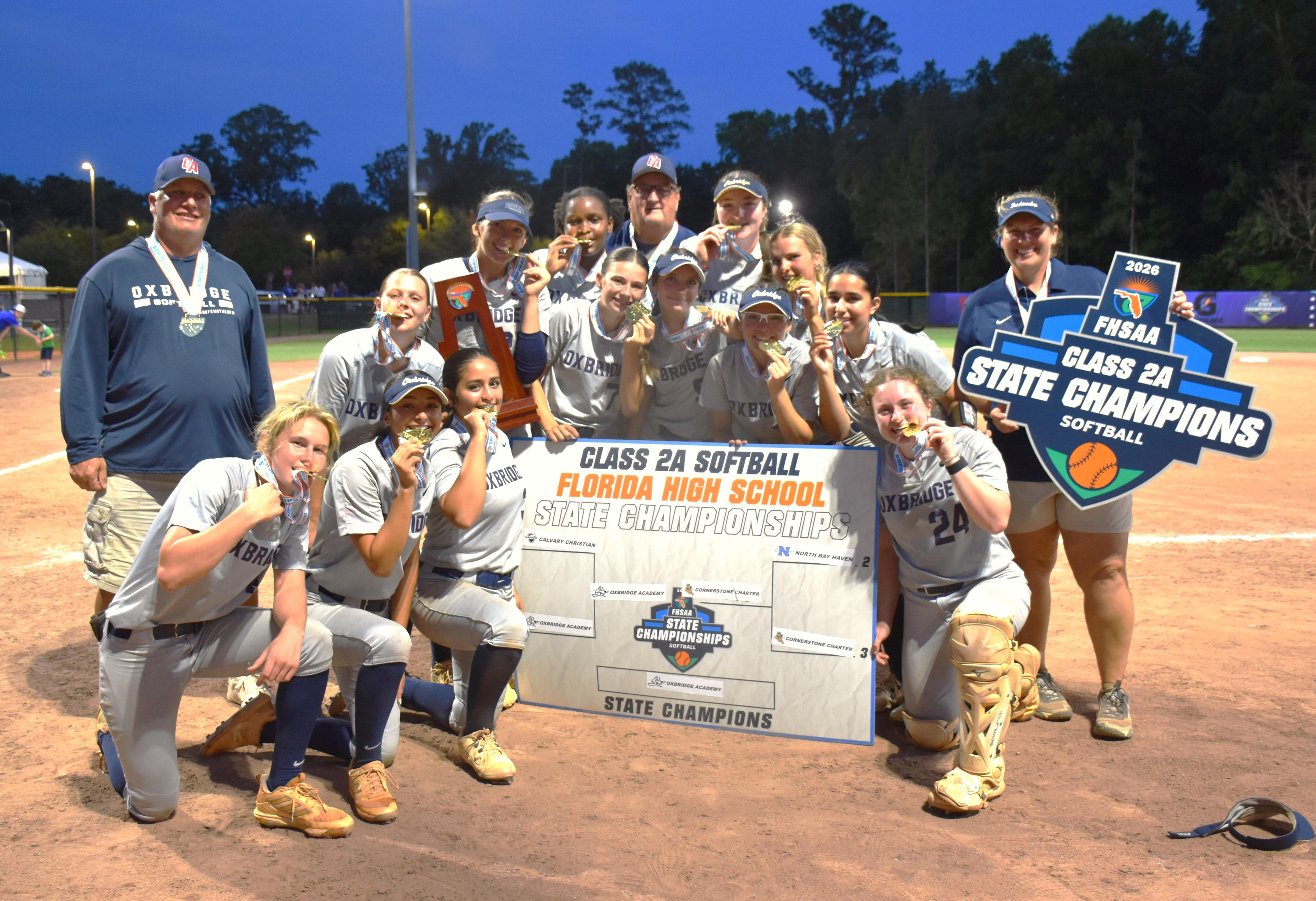 Oxbridge Academy softball makes history with first state championship