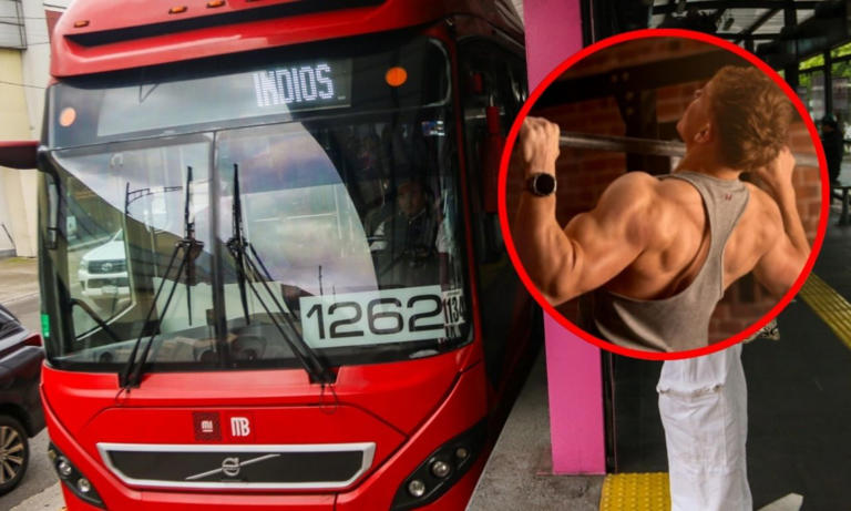 Usuario se vuelve viral por usar Metrobús como gimnasio; esta es la ...