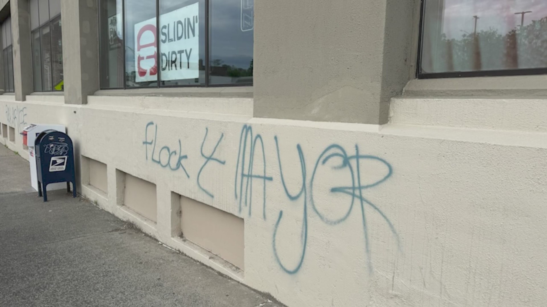 Troy city property vandalized with anti-Flock camera graffiti; policy ...