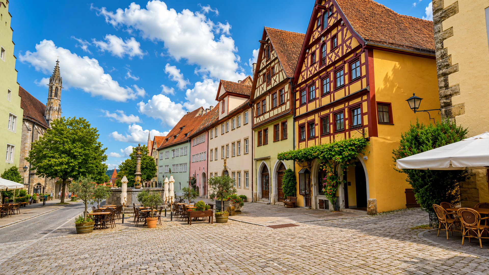 Ontdek de historische schoonheid van Rothenburg ob der Tauber (4K)