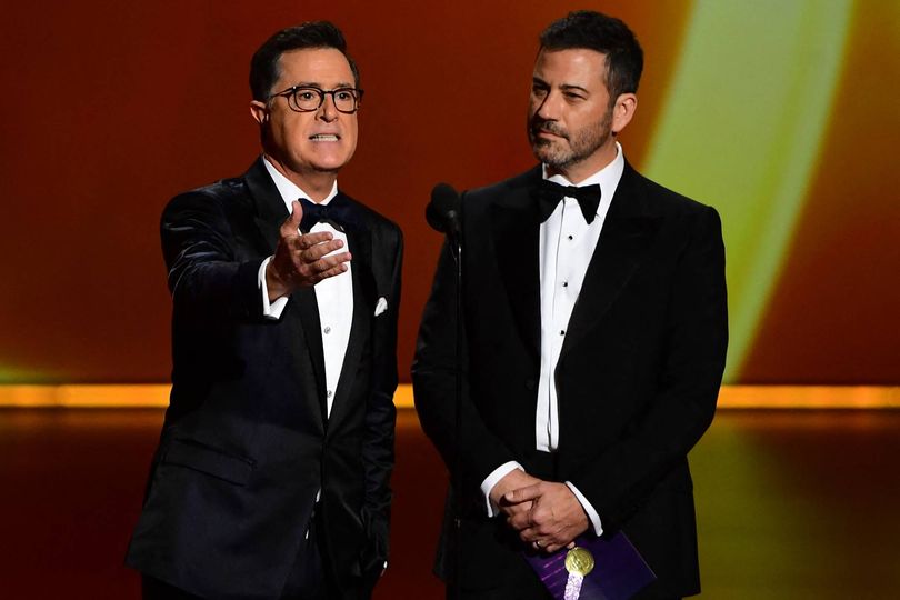 Jimmy Kimmel honors Colbert and urges viewers to stop watching CBS ...