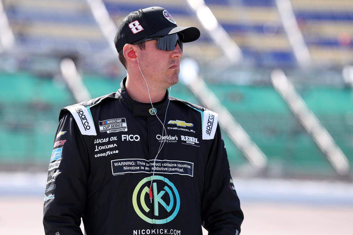 NASCAR driver Kyle Busch, who won a record 9 races at Kansas Speedway ...