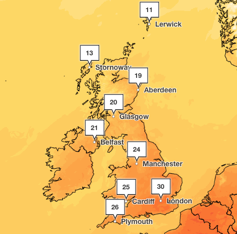 UK heat health alerts upgraded to amber as country braces for heatwave