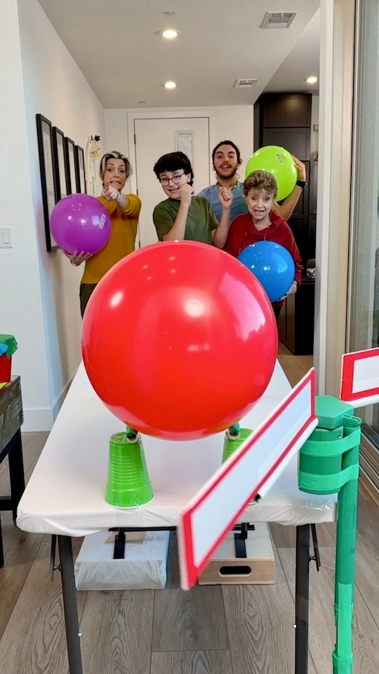 Big ball challenge for mystery prizes